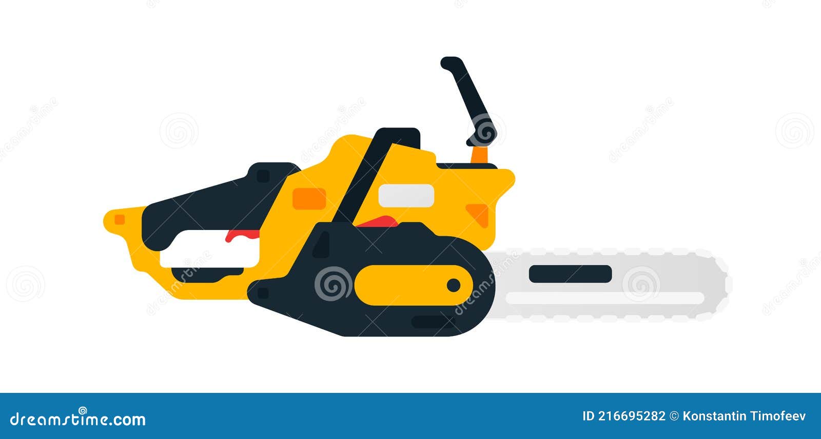 Electric Chainsaw Side View. Power Tools for Home, Construction and ...