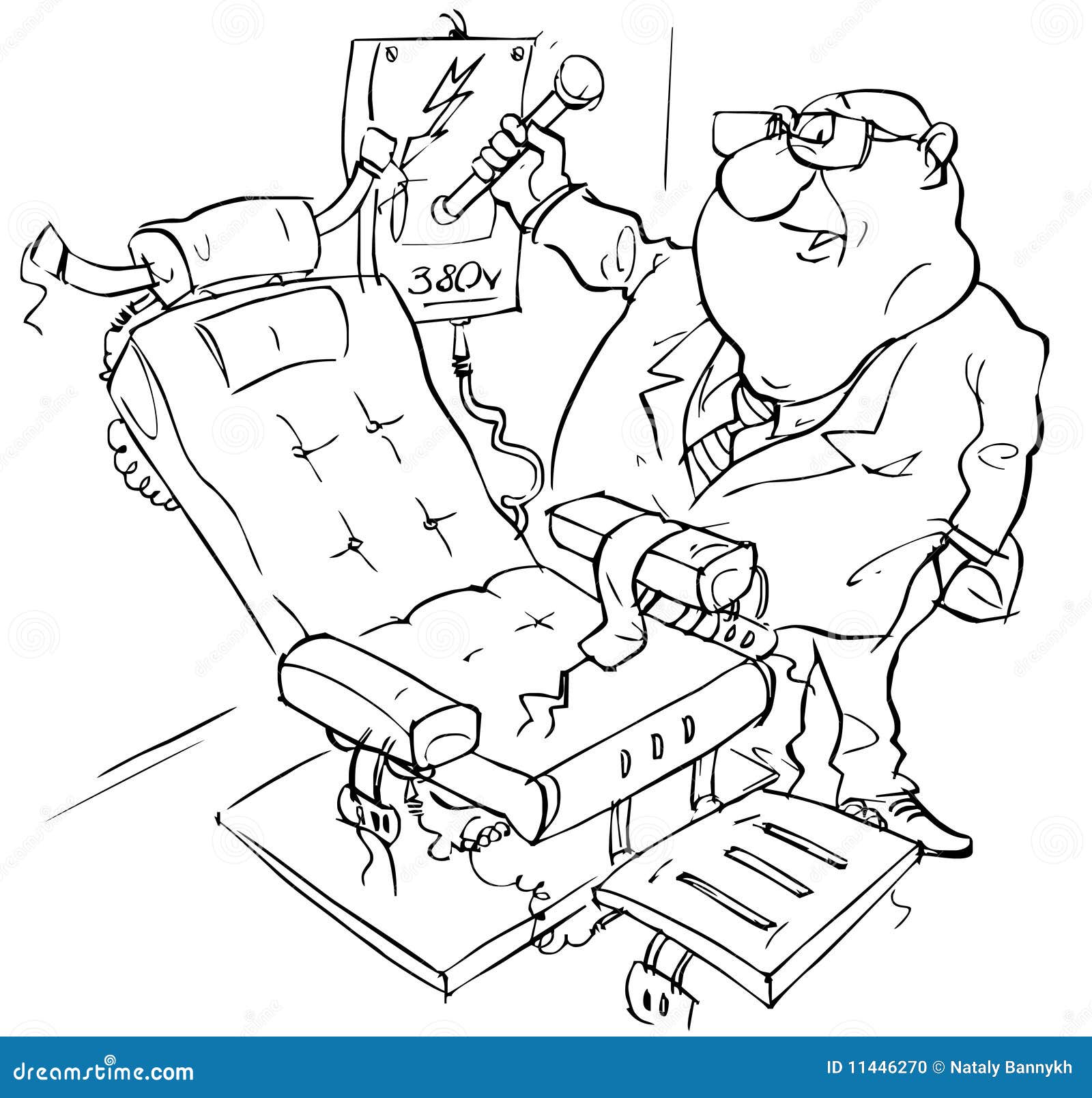 Electric chair stock vector. Illustration of humor, clip - 11446270