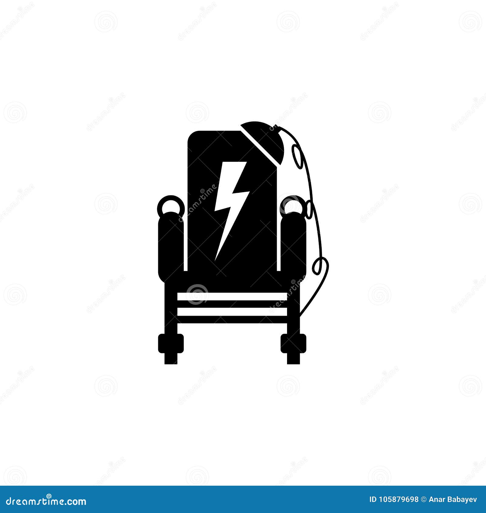 Electric Chairs icon stock vector. Illustration of belts - 105879698