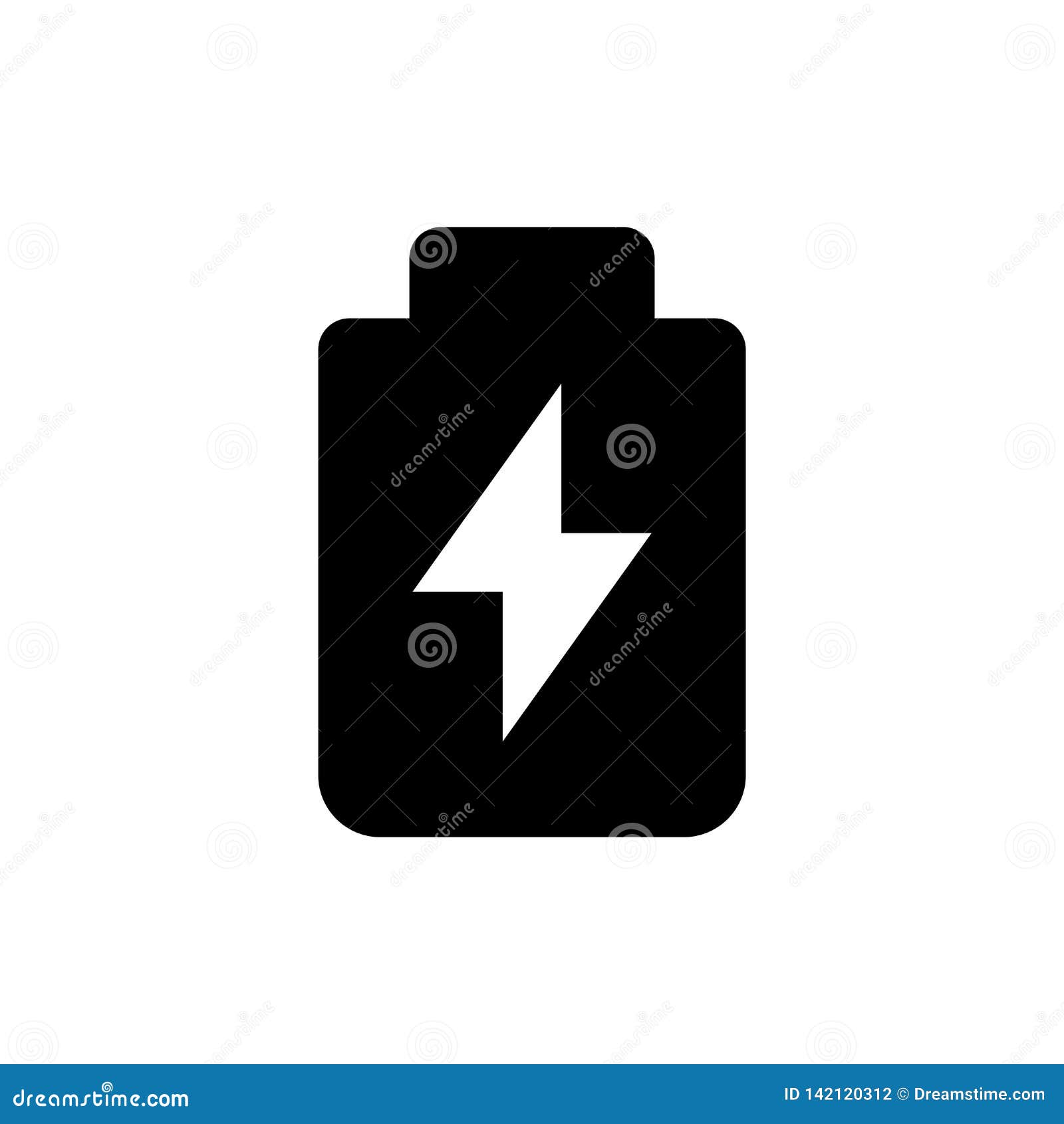 Electric Charge Icon. Power Sign Stock Illustration - Illustration of ...