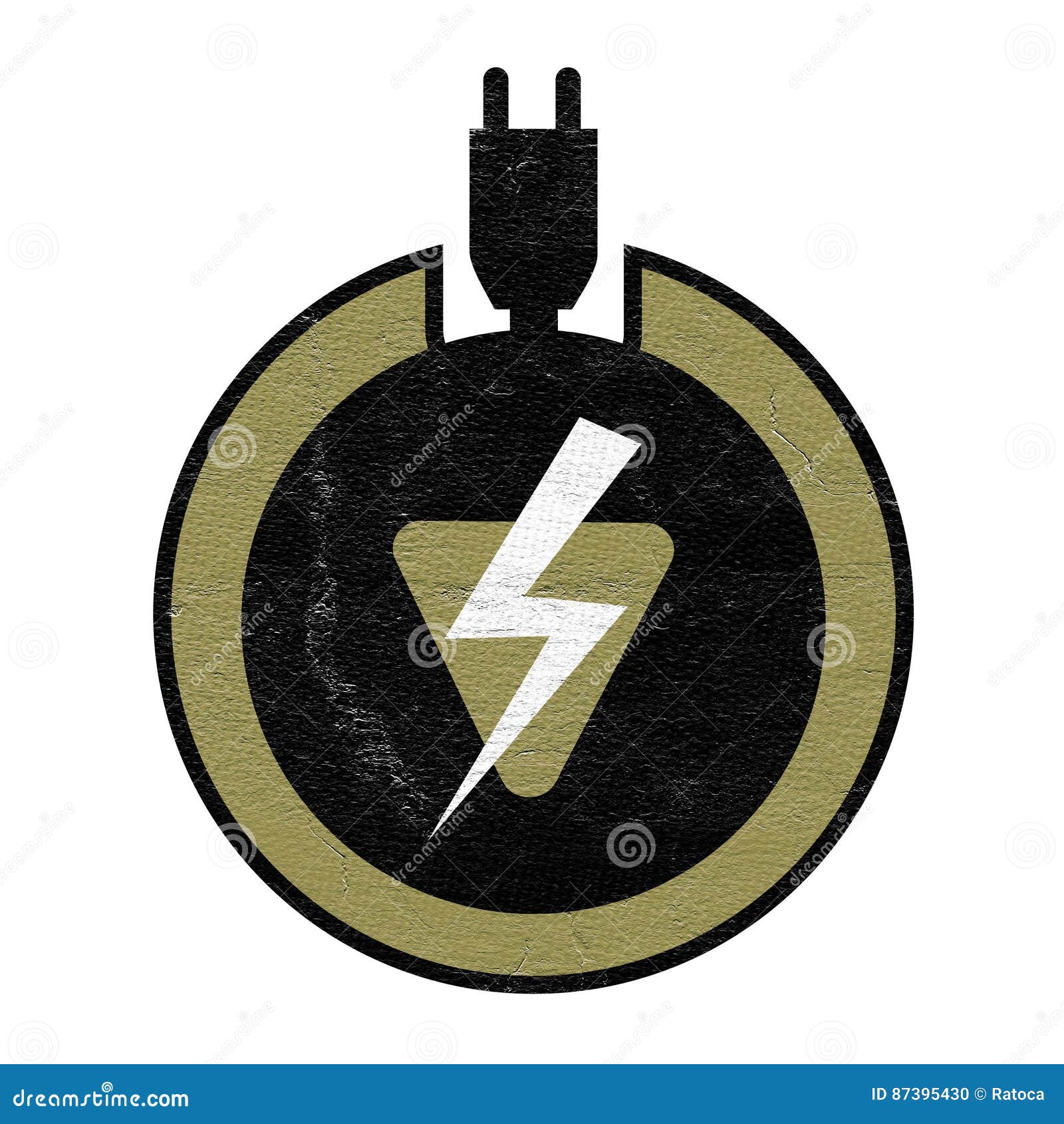 Electric charge symbol stock illustration. Illustration of flash - 87395430