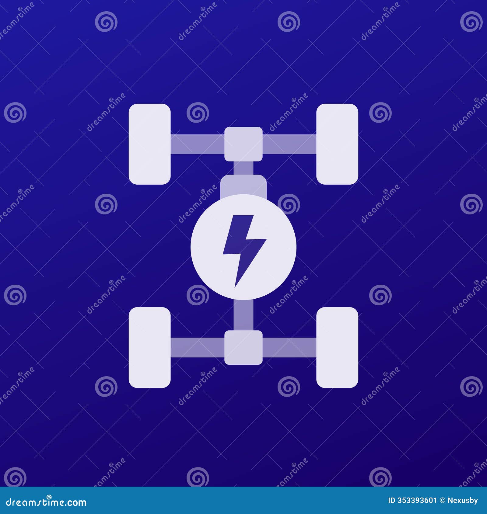 Electric Car Chassis Icon, EV Platform Vector | CartoonDealer.com ...