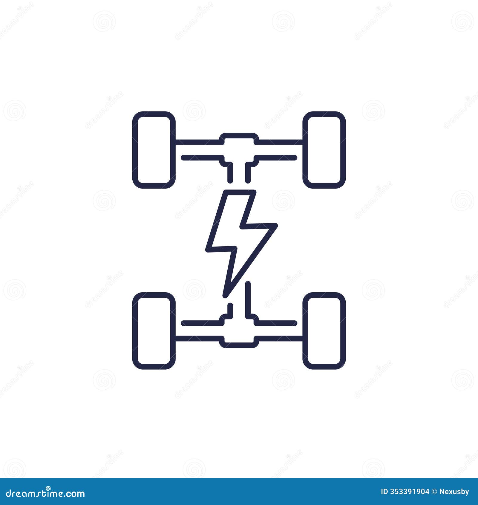 Electric Chassis, EV, Car Platform Vector Icon | CartoonDealer.com ...