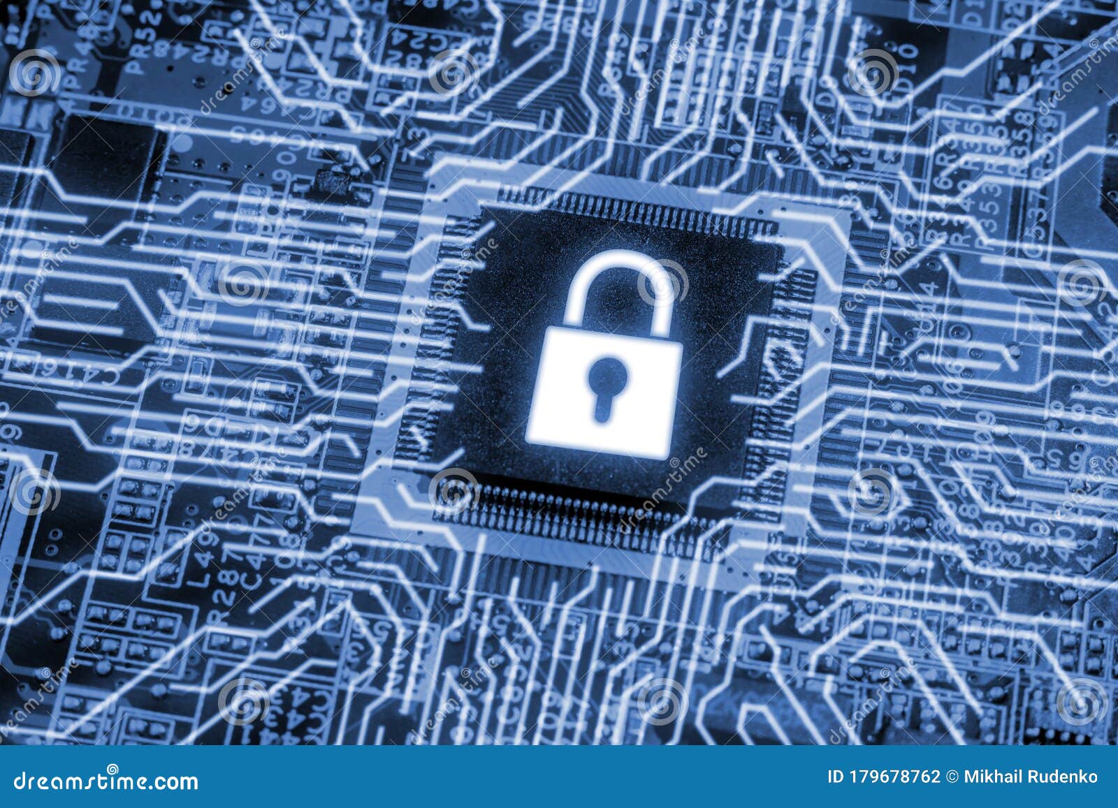 Electric Chip on a Green Circuit Board Close Up, Pcb D Stock Photo ...