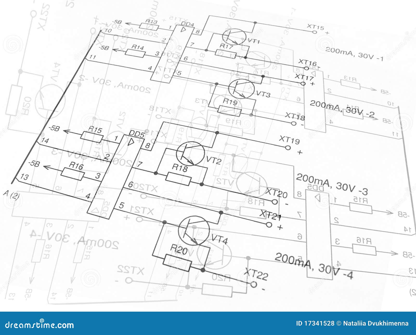 Electric Circuit Layout Stock Photo | CartoonDealer.com #23967672