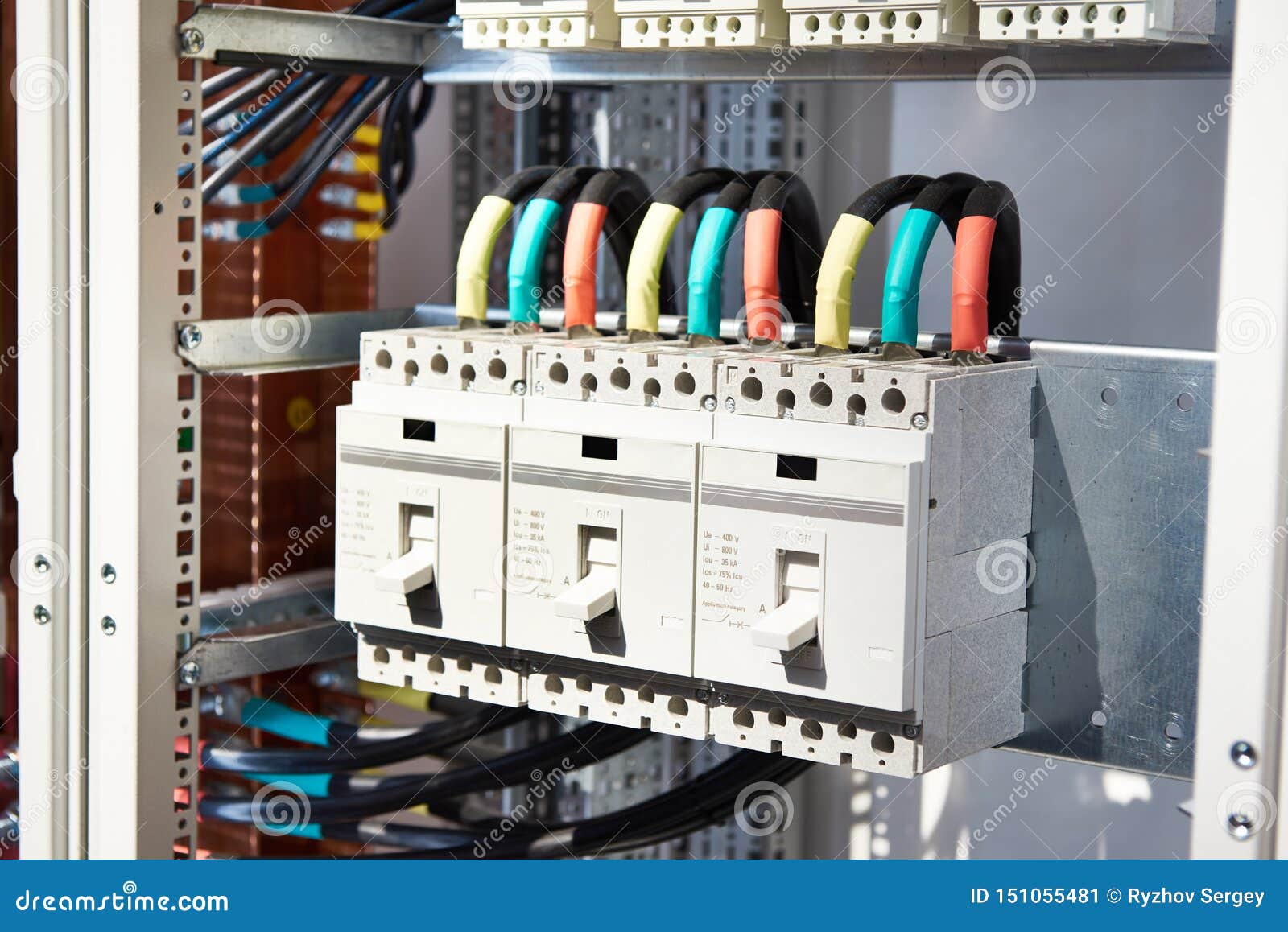 Electric circuit breaker stock image. Image of voltage - 151055481