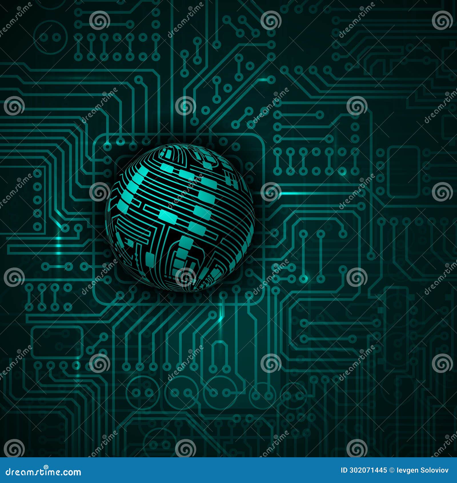 Circle Chip Geometric Figure Infographic Scheme Business Workflow ...