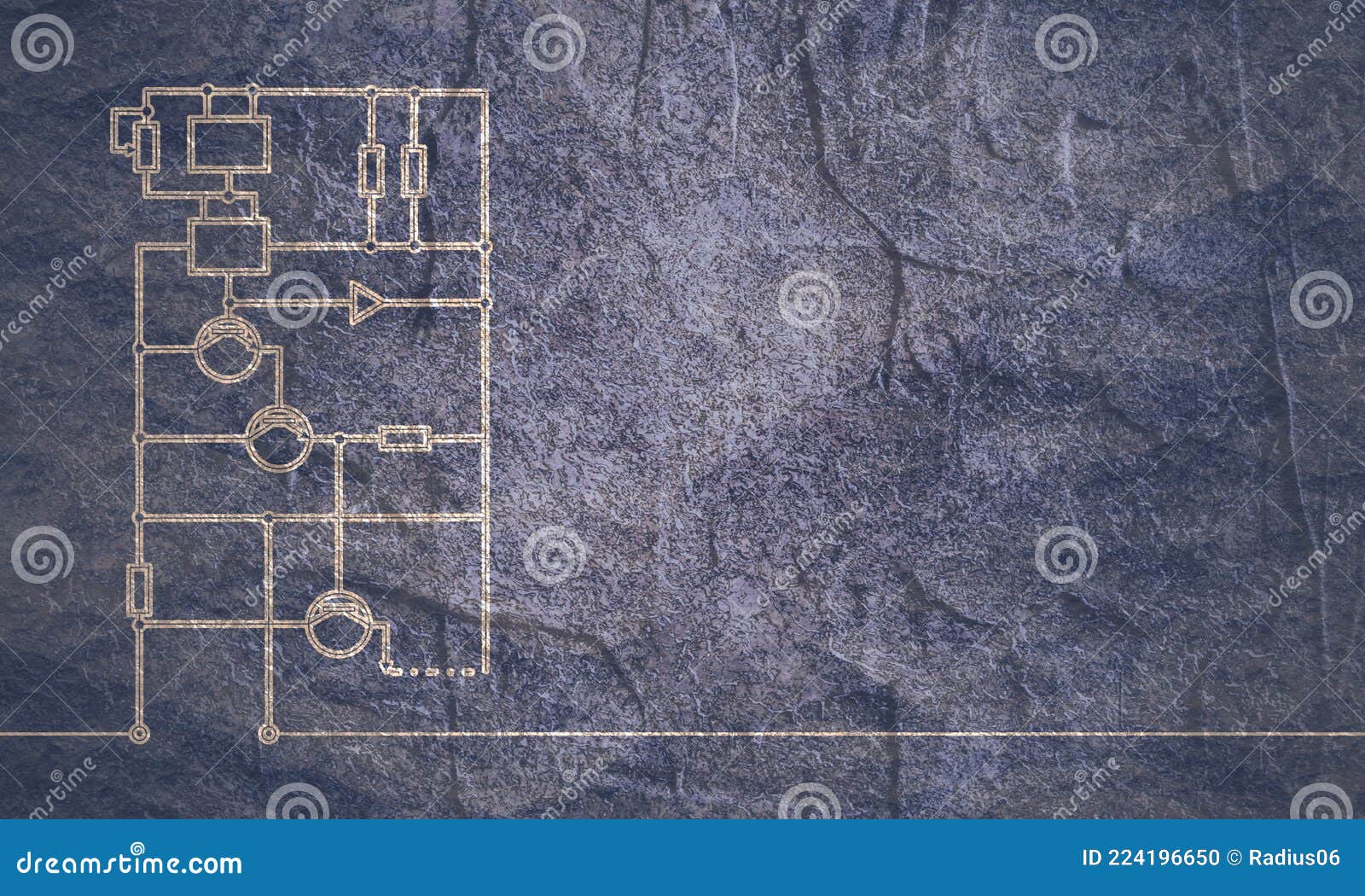 Electric Circuit Scheme. Stone Material Grunge Texture Stock ...