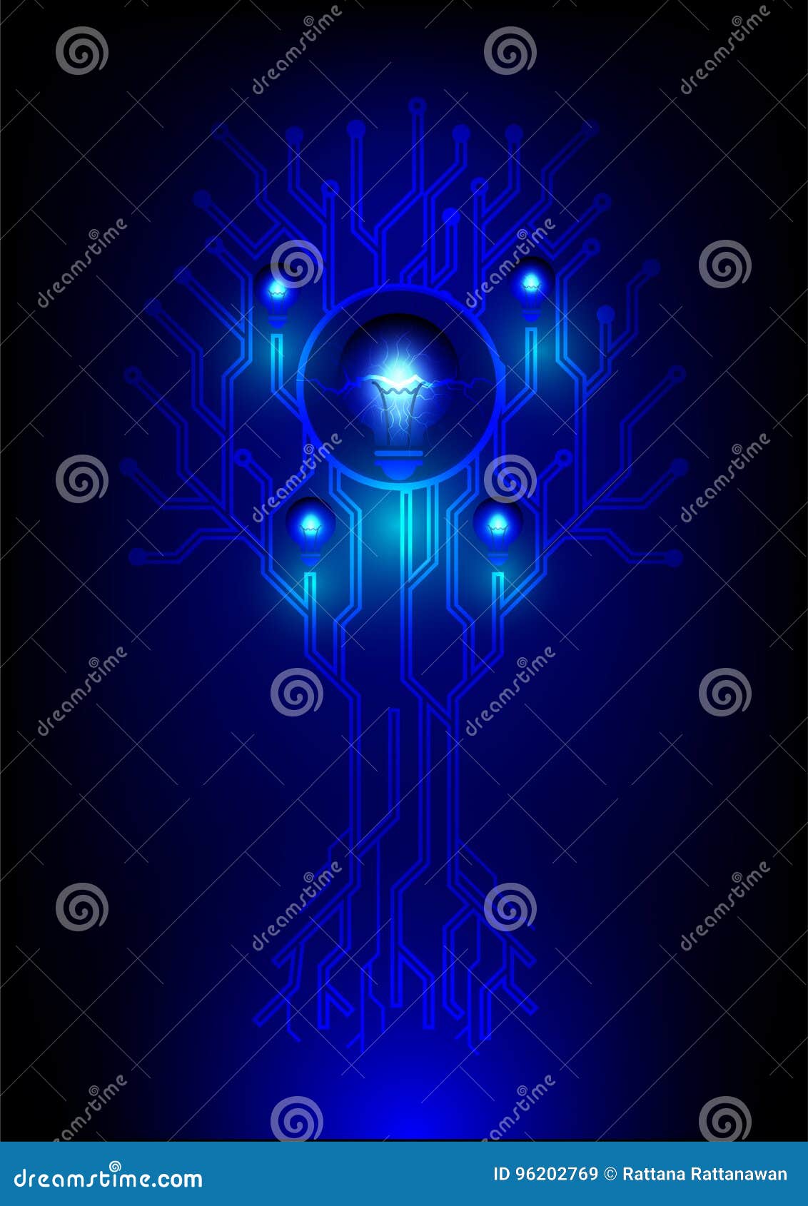 Electric Circuit Tree Shape Stock Vector - Illustration of ...
