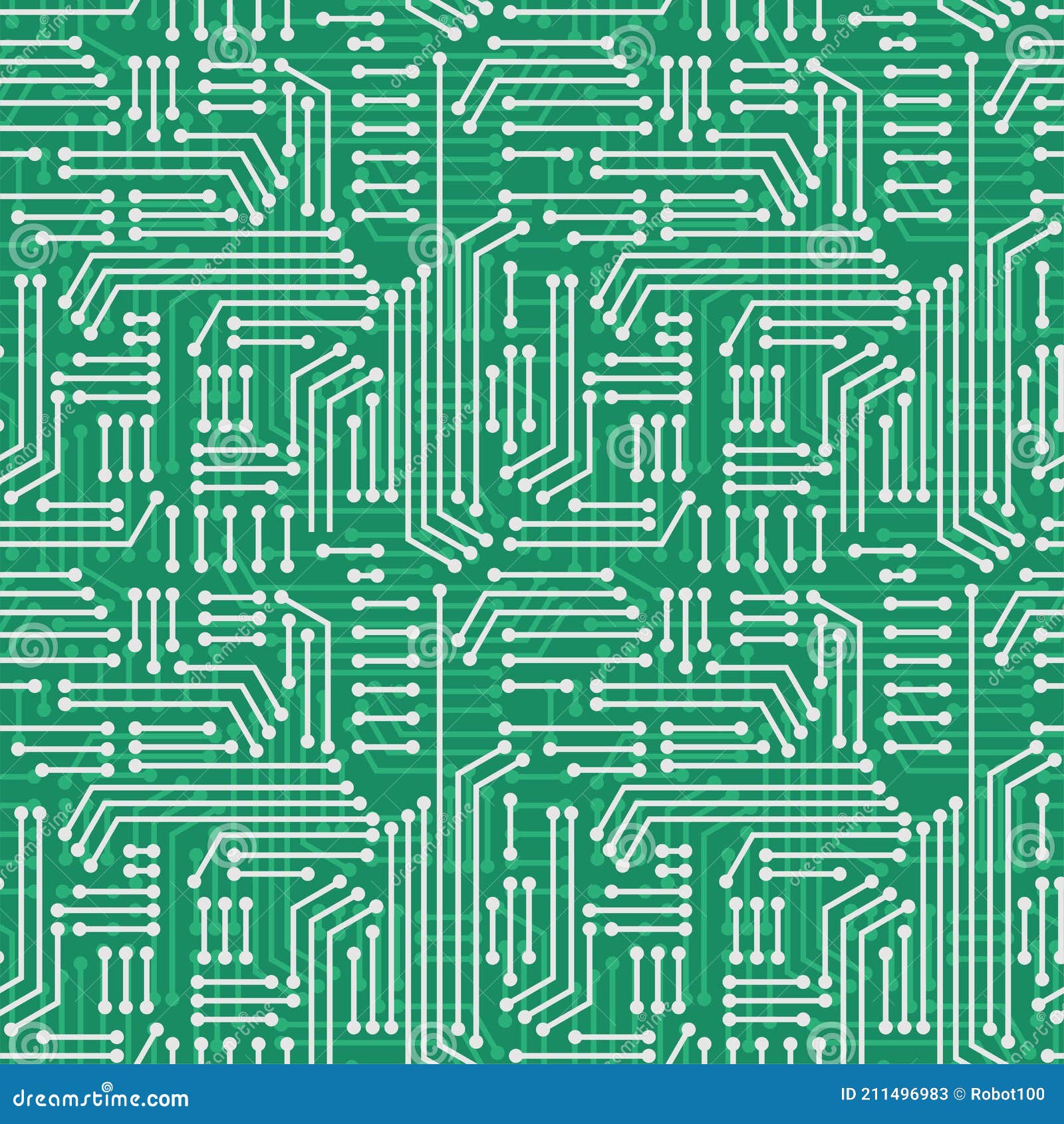 Electric Circuitry Pattern Seamless. Microcircuit Background. Circuit ...