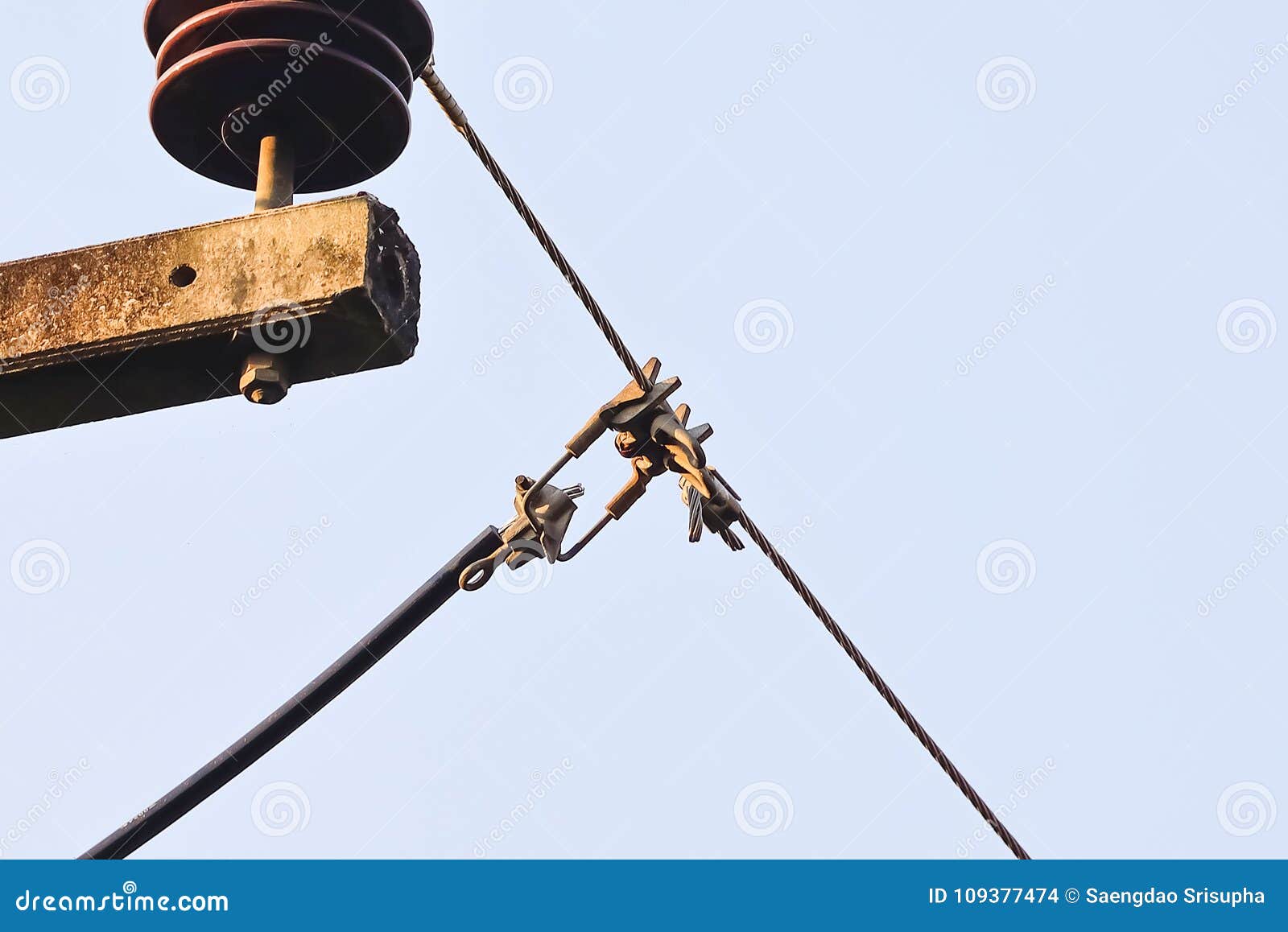 Hotline Clamp stock photo. Image of electric, pollution - 109377474