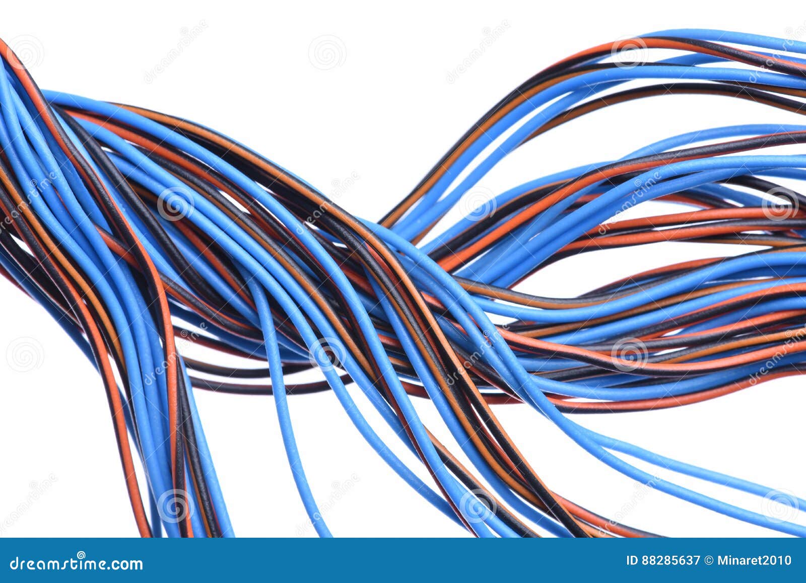 Electric Colored Cables in it Networks Stock Image - Image of multiple ...
