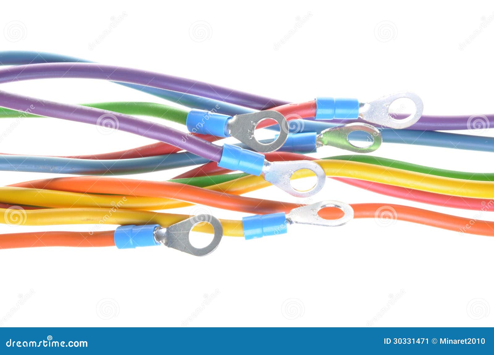 Electric Colored Wires with Terminals Stock Image - Image of multiple ...