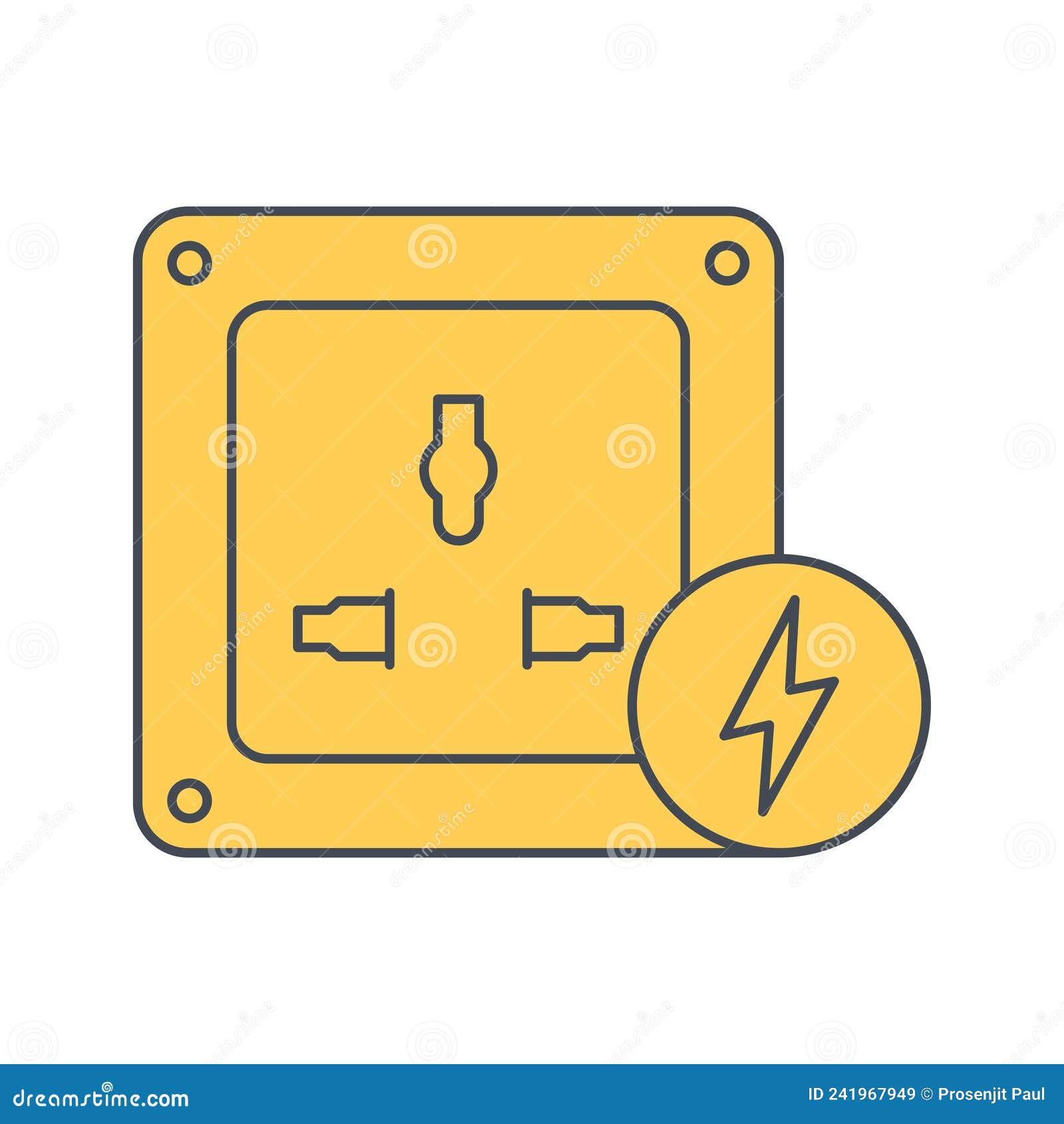 Electric Combined Socket Icon Stock Vector - Illustration of concept ...