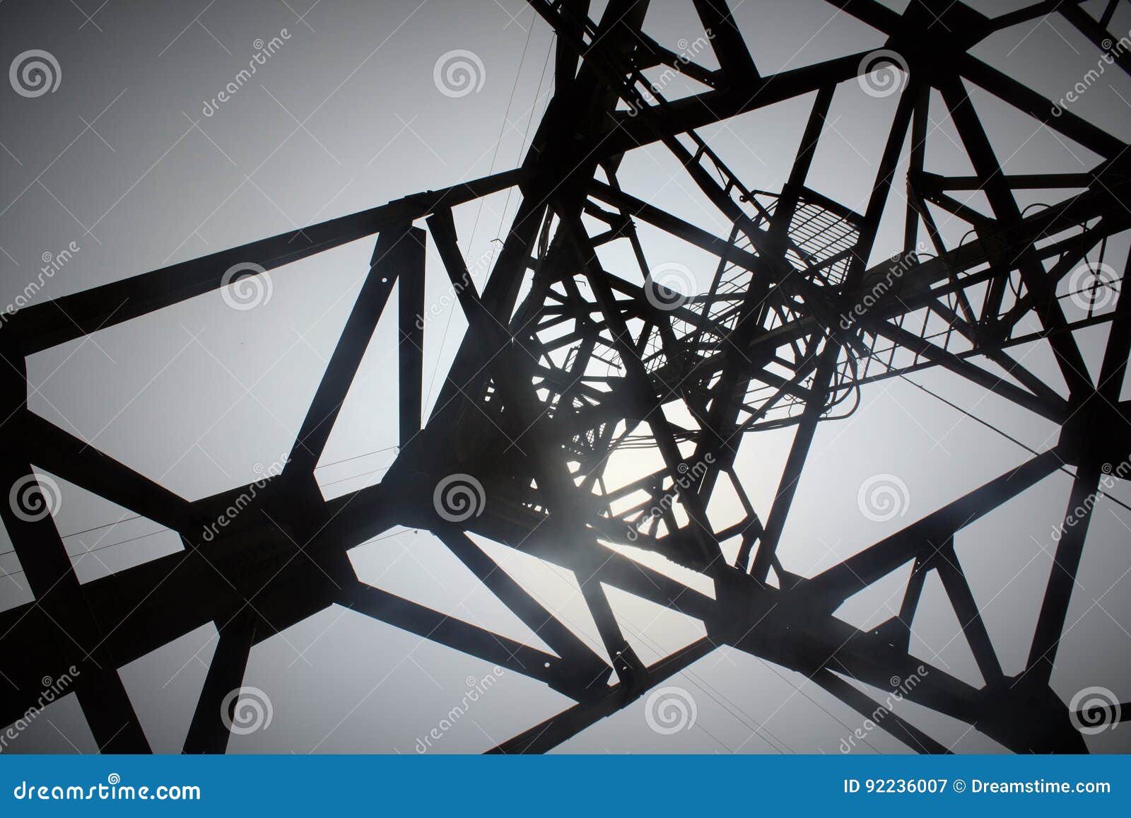 Electric/Communication Pylon from Below Stock Image - Image of phone ...