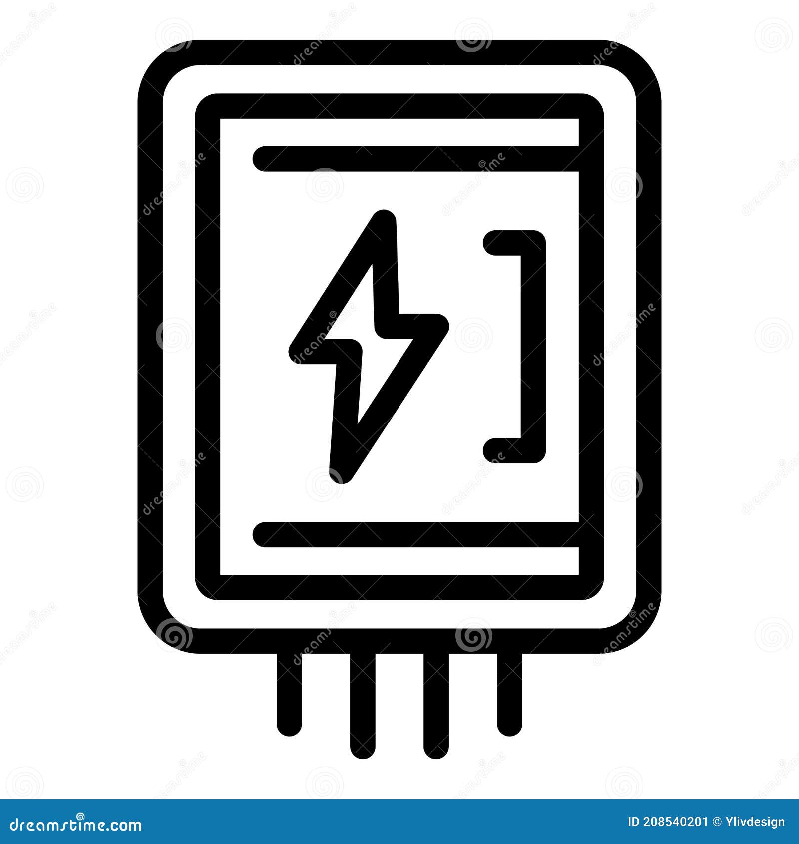 Electric Commutator Icon, Outline Style Stock Vector - Illustration of ...