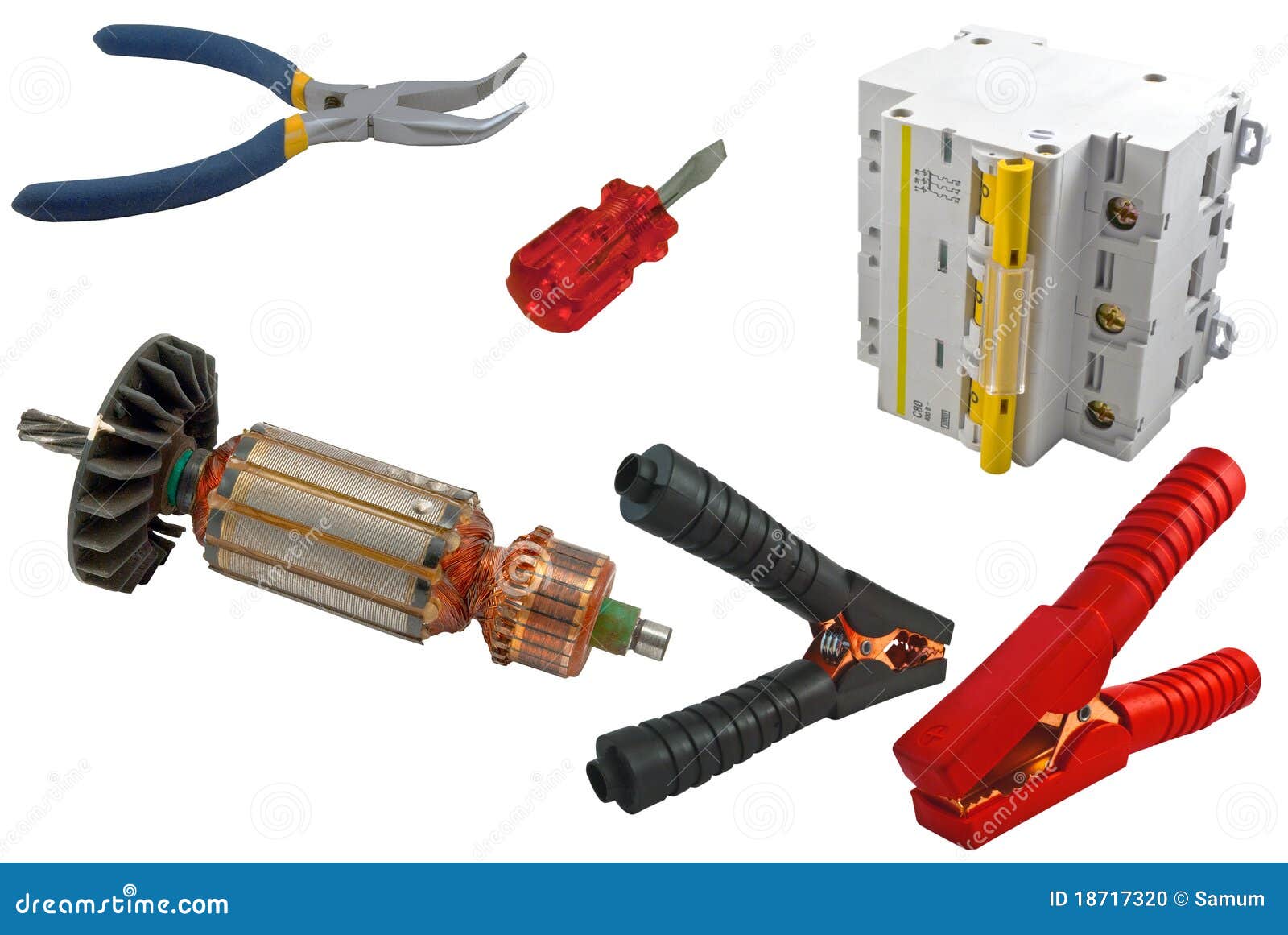 Electric components stock photo. Image of electricity - 18717320