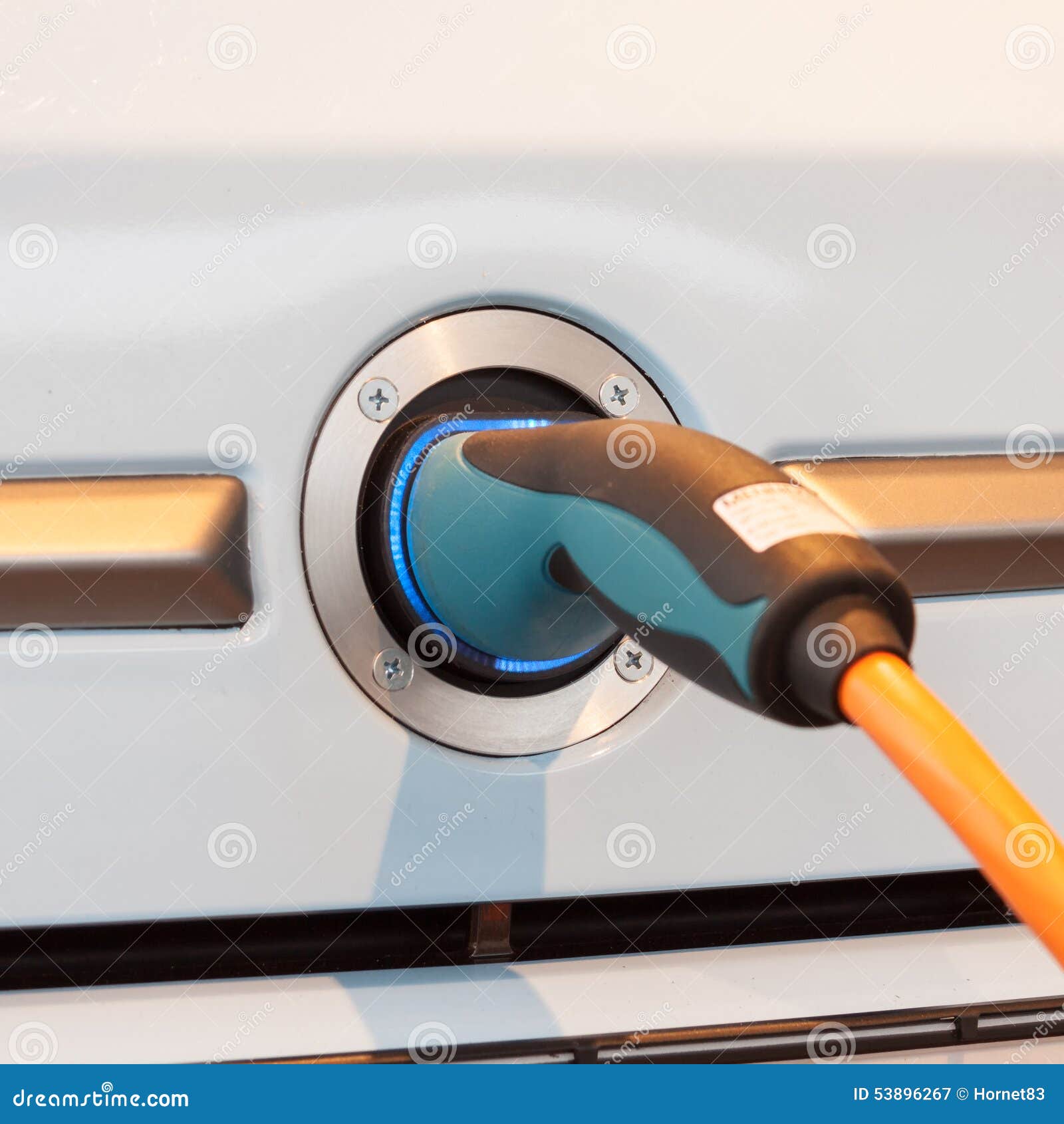 Electric Connection for Car Stock Image - Image of garage, fuel: 53896267