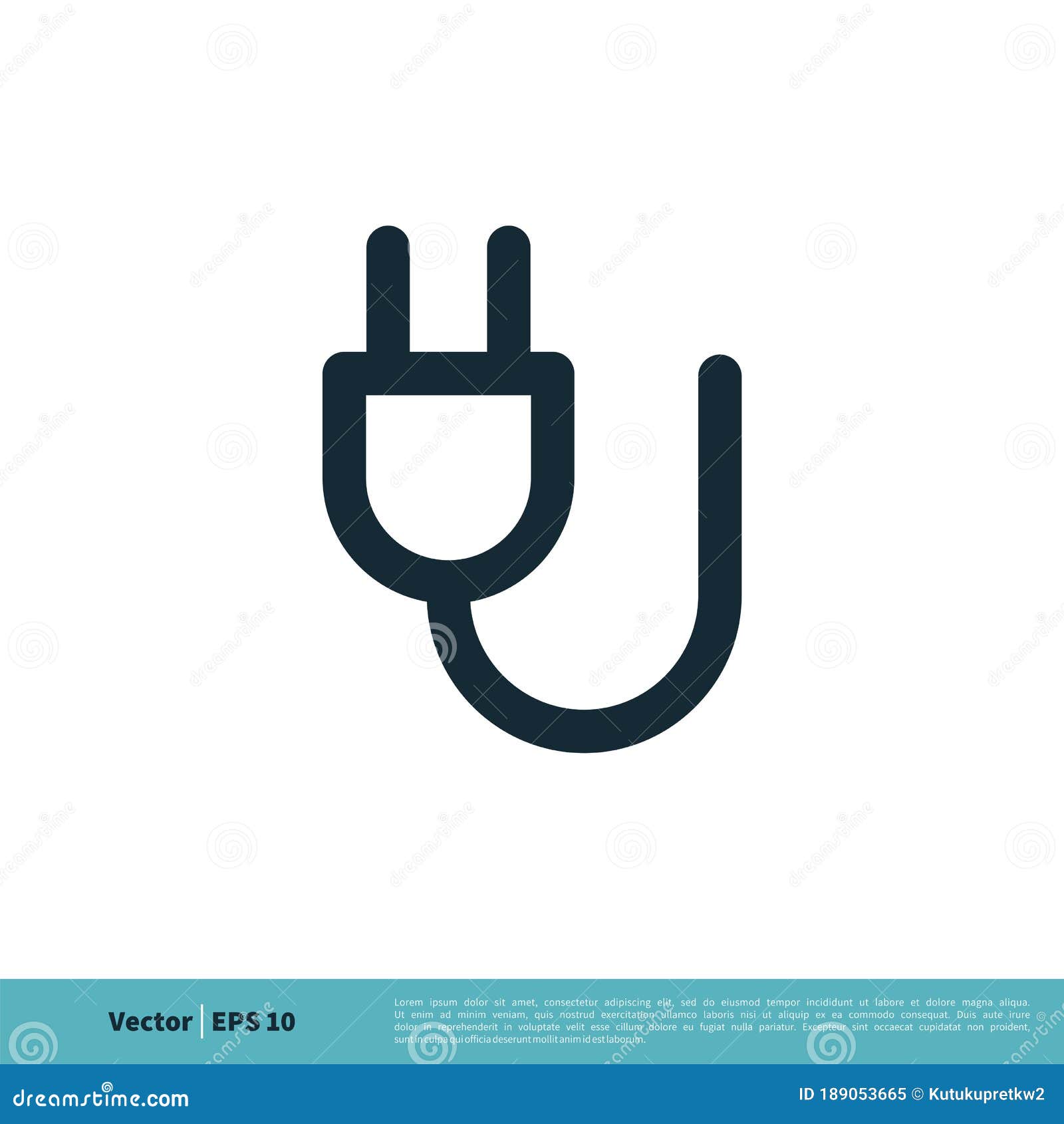 Electric Connection Wire Icon Vector Logo Template Illustration Design ...