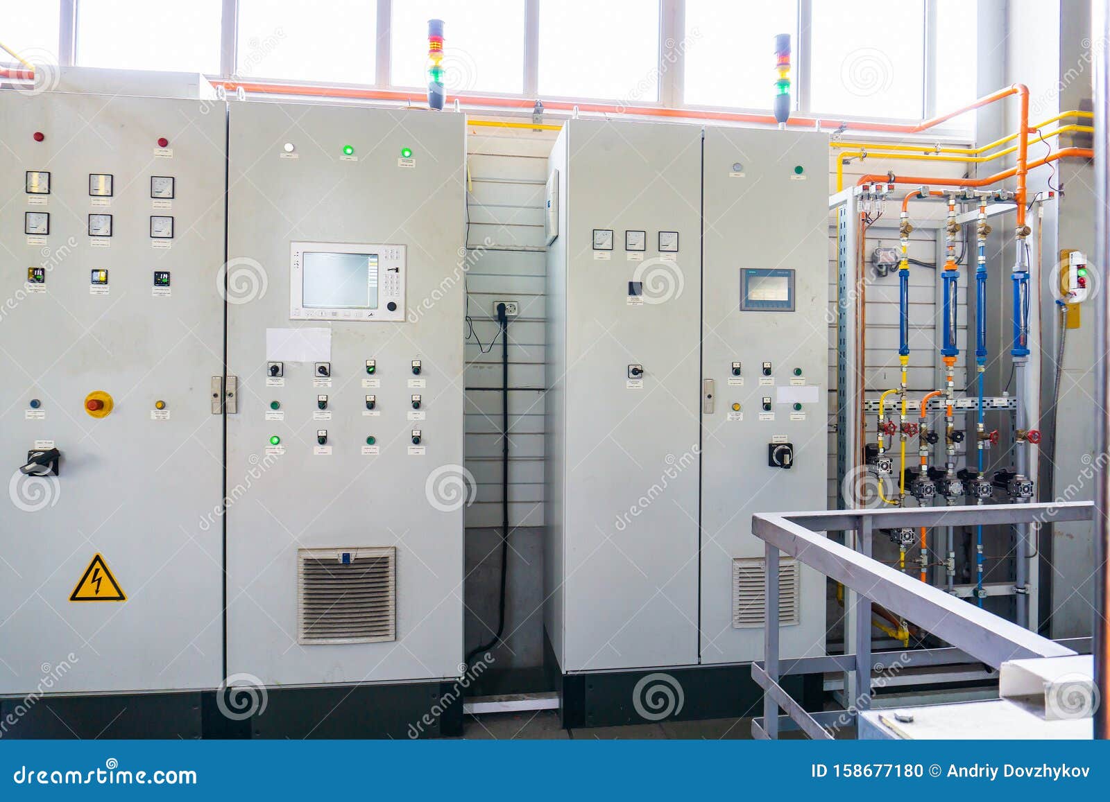 Electric Control Cabinet in the Gas Industry Stock Photo - Image of ...