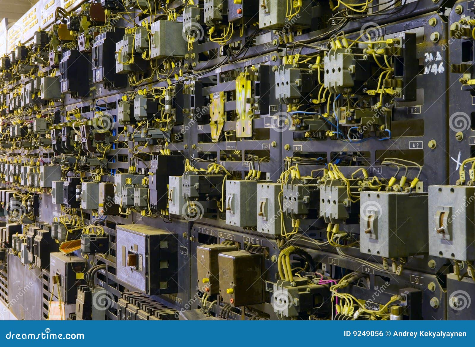 Electric Control Console on the Transformer Vault Stock Photo - Image ...