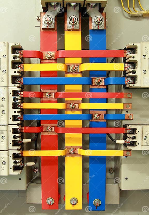 Electric Control Panel Board with Main Switch Stock Image - Image of ...