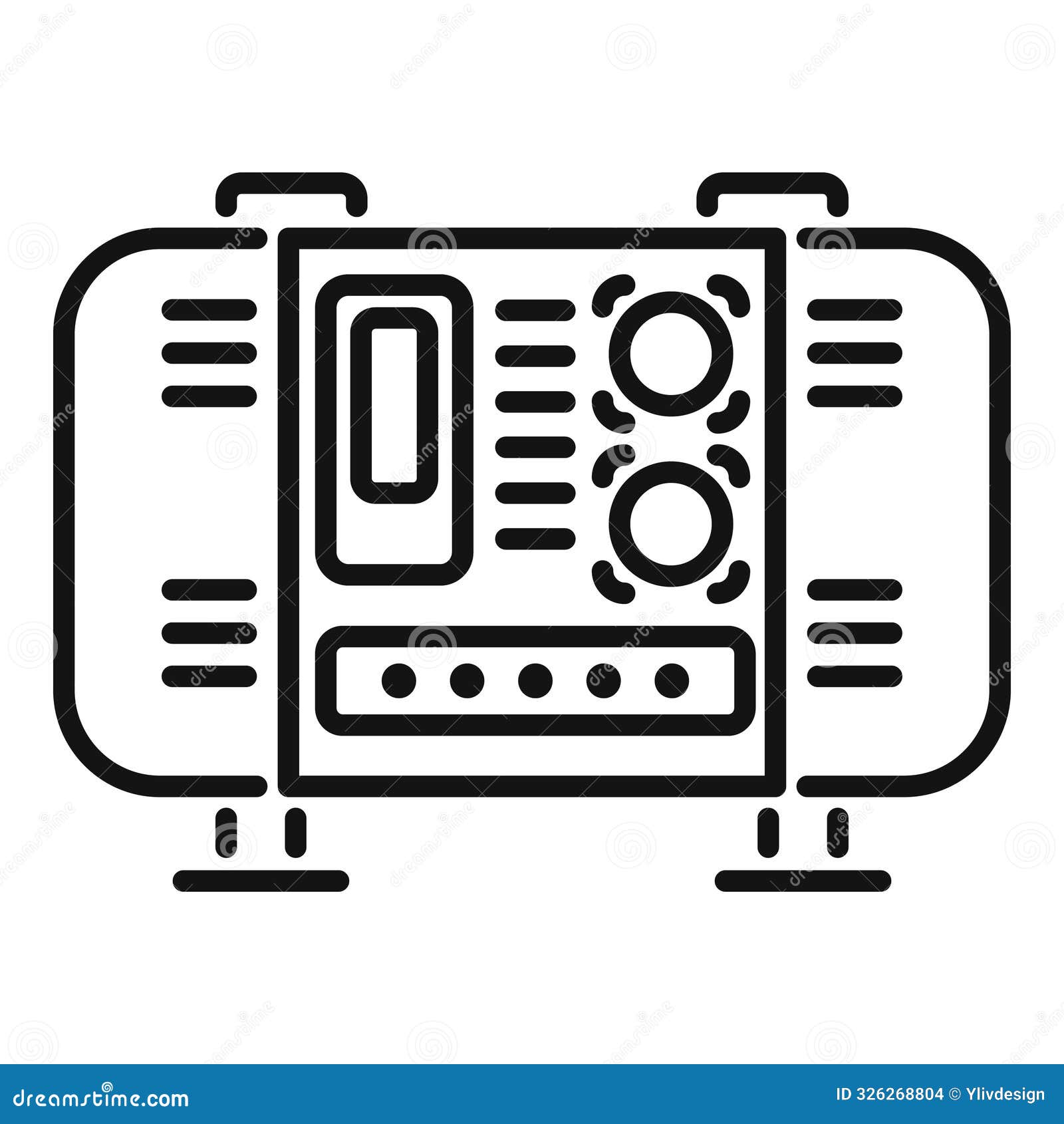 Electric Control Panel with Buttons and Screen Displaying Important ...