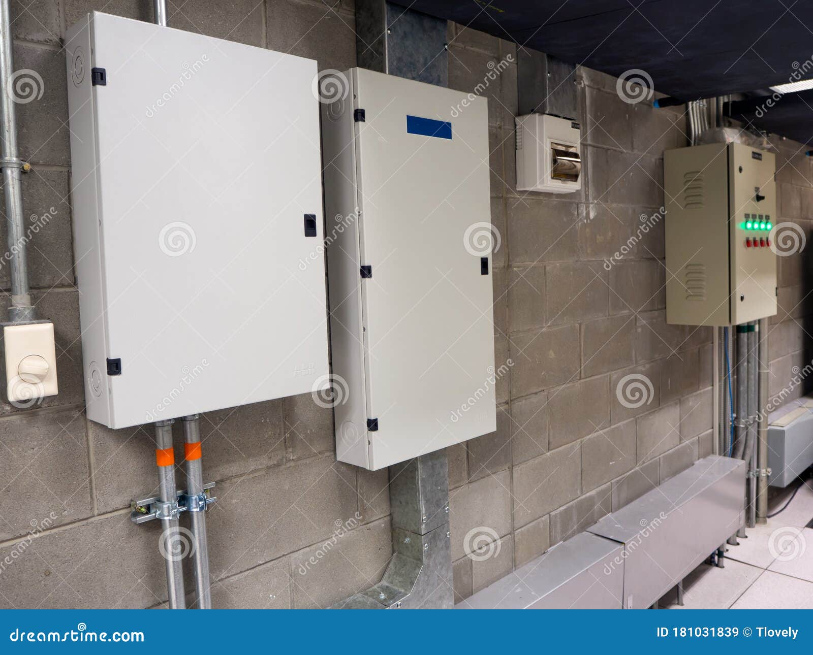 Electric Control Panel Cabinets with the Many Color Buttons for ...