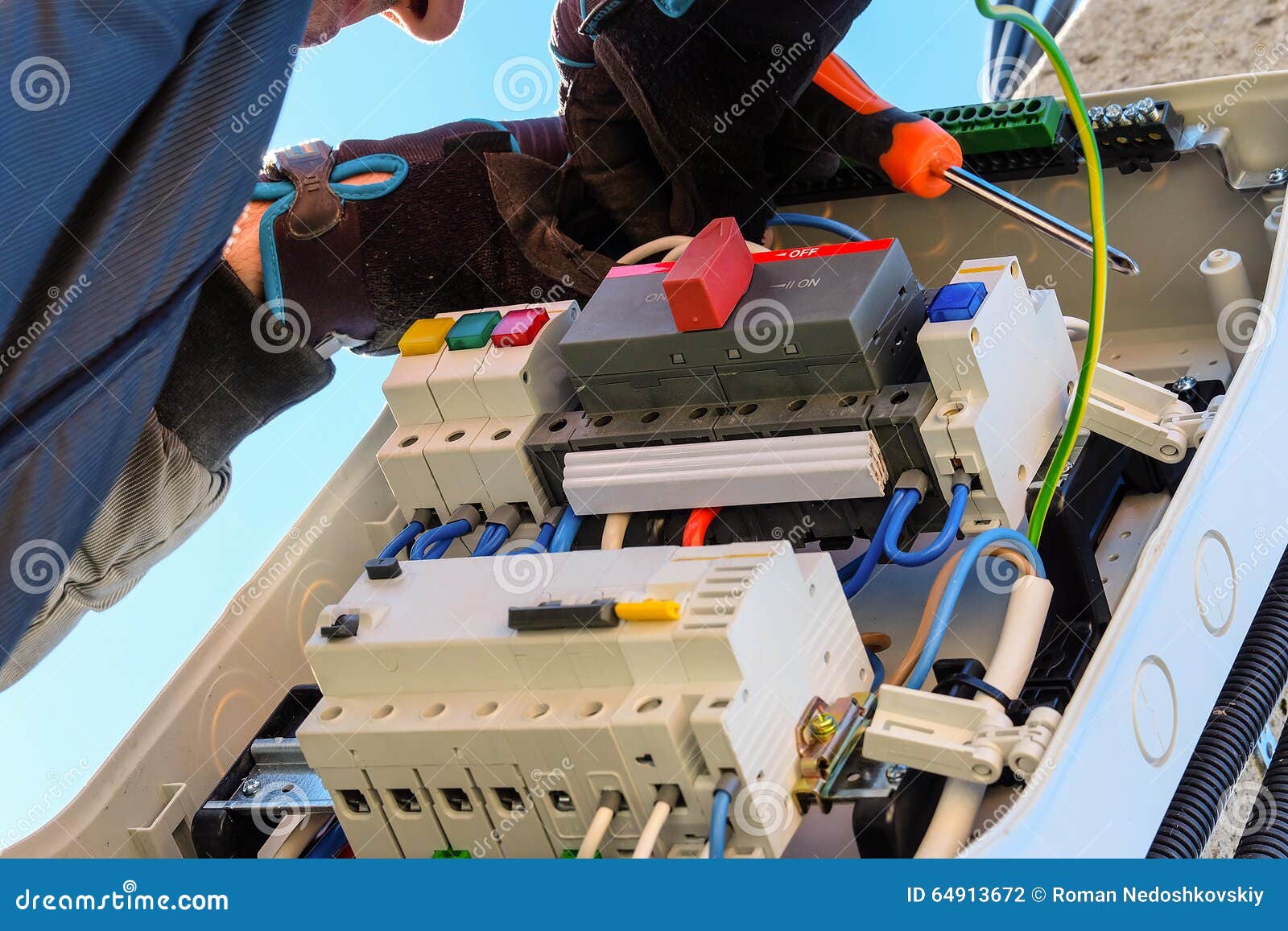 Electric control panel stock photo. Image of light, powerplant - 64913672