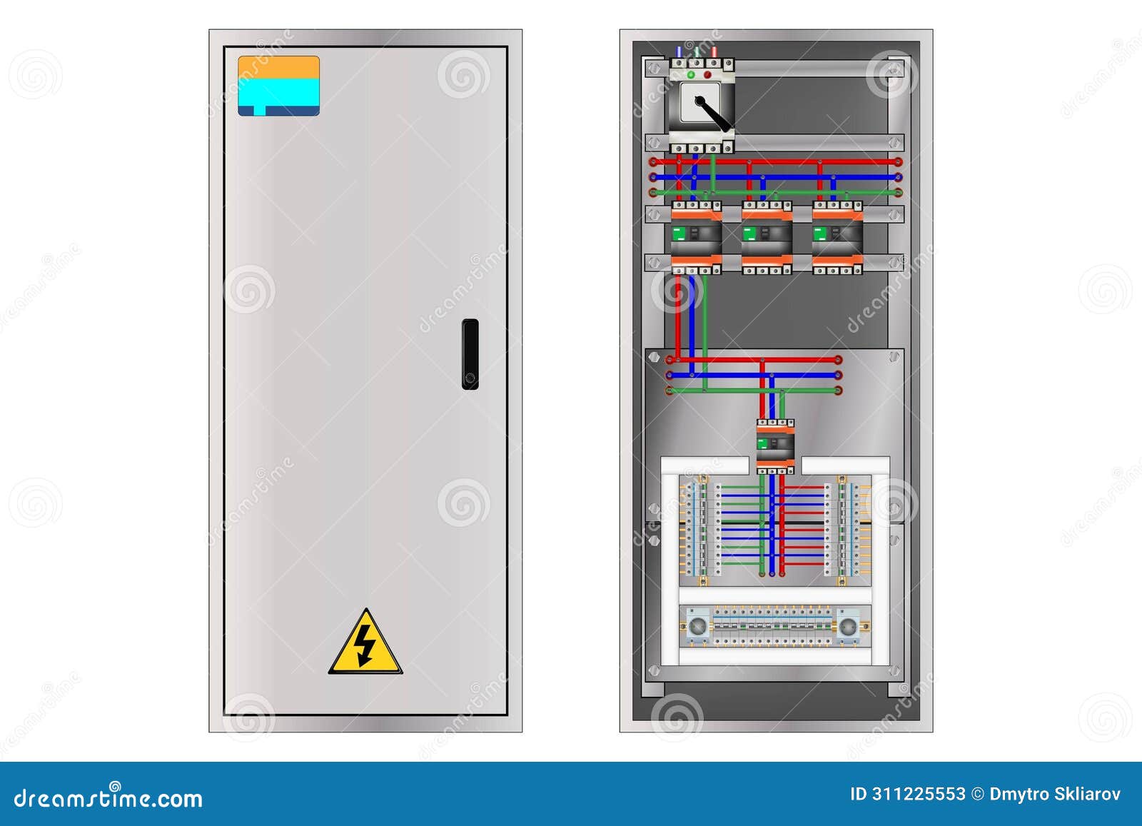 Electric Control Panel. Production Control Panel and Control of ...