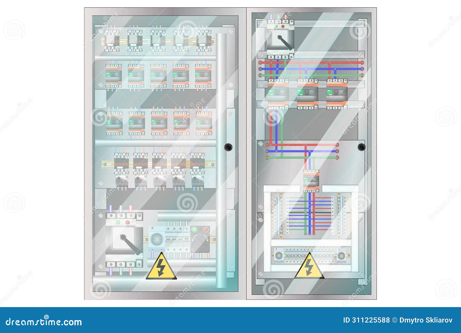Electric Control Panel. Production Control Panel and Control of ...