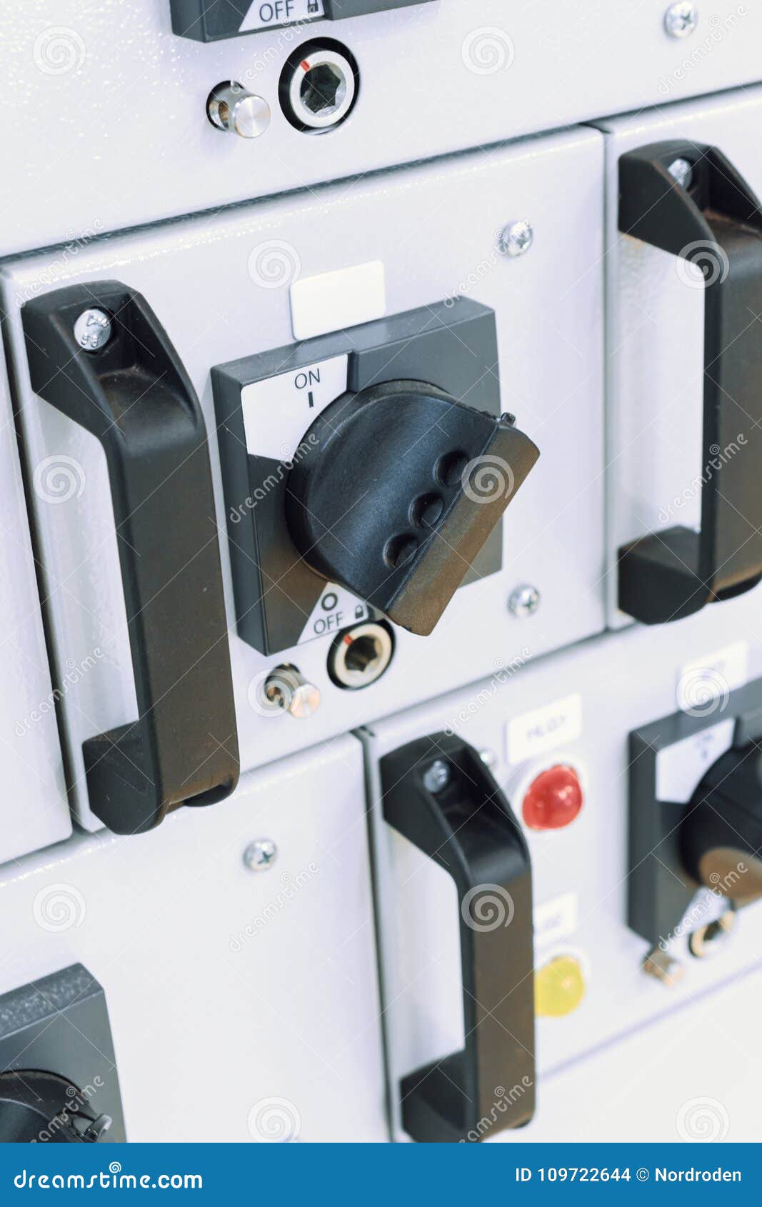 Electric Control Panel with Switches Stock Photo - Image of icon ...