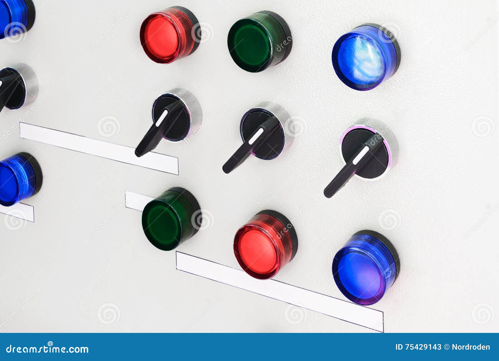 Electric Control Panel with Switches Stock Image - Image of object ...