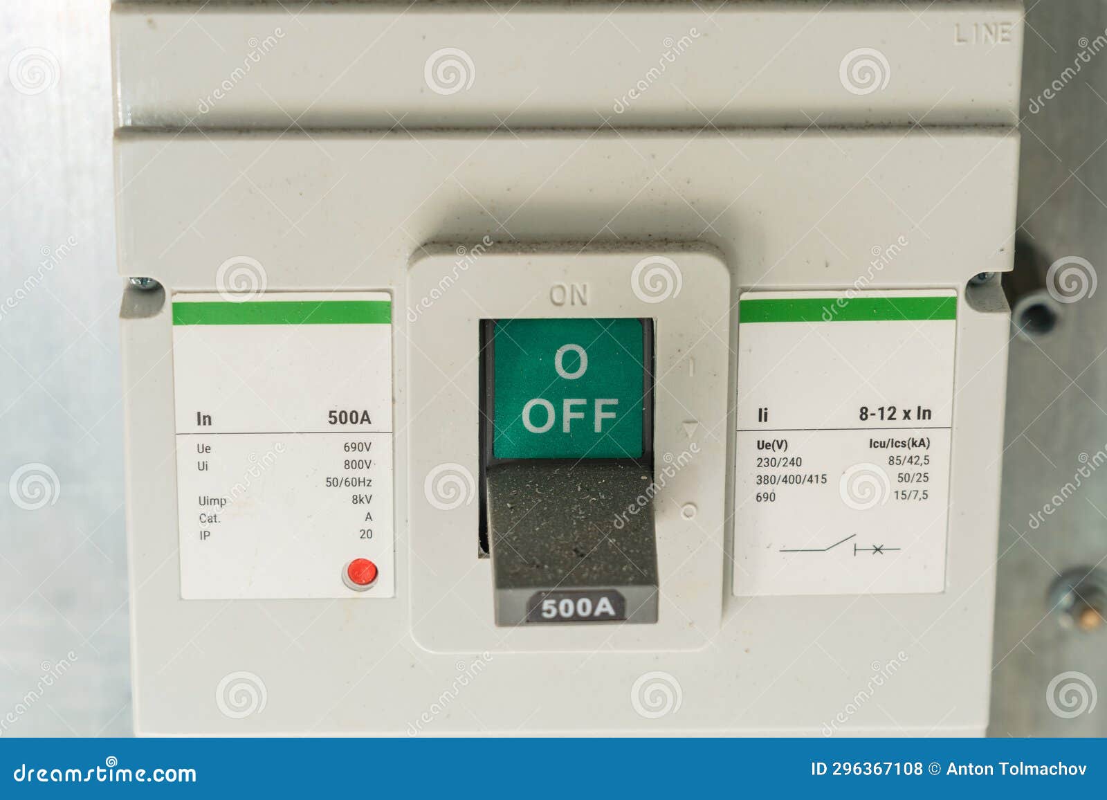 Electric Control Panel with Toggle Switch Off. Electrical Voltage Stock ...
