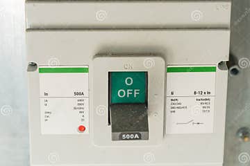 Electric Control Panel with Toggle Switch Off. Electrical Voltage Stock ...