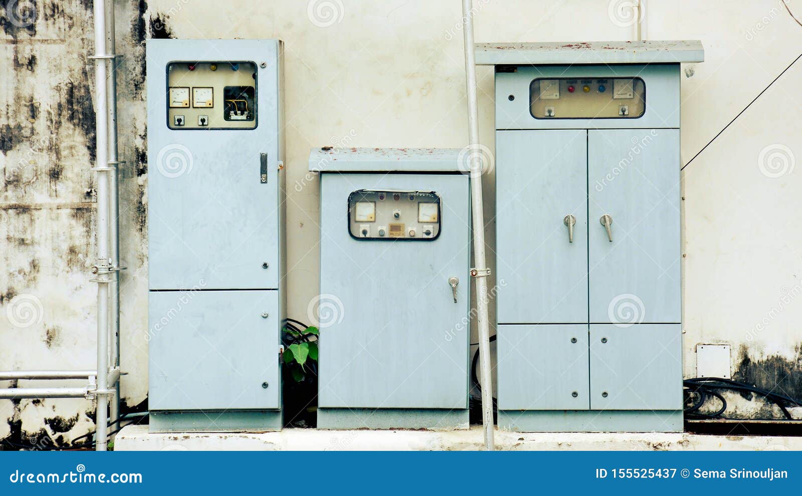 Electric Controller Box at Construction Site. Stock Image - Image of ...