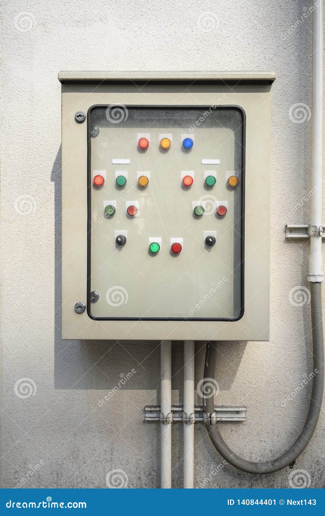 Electric Controller Box with Many Color Button Stock Image - Image of ...