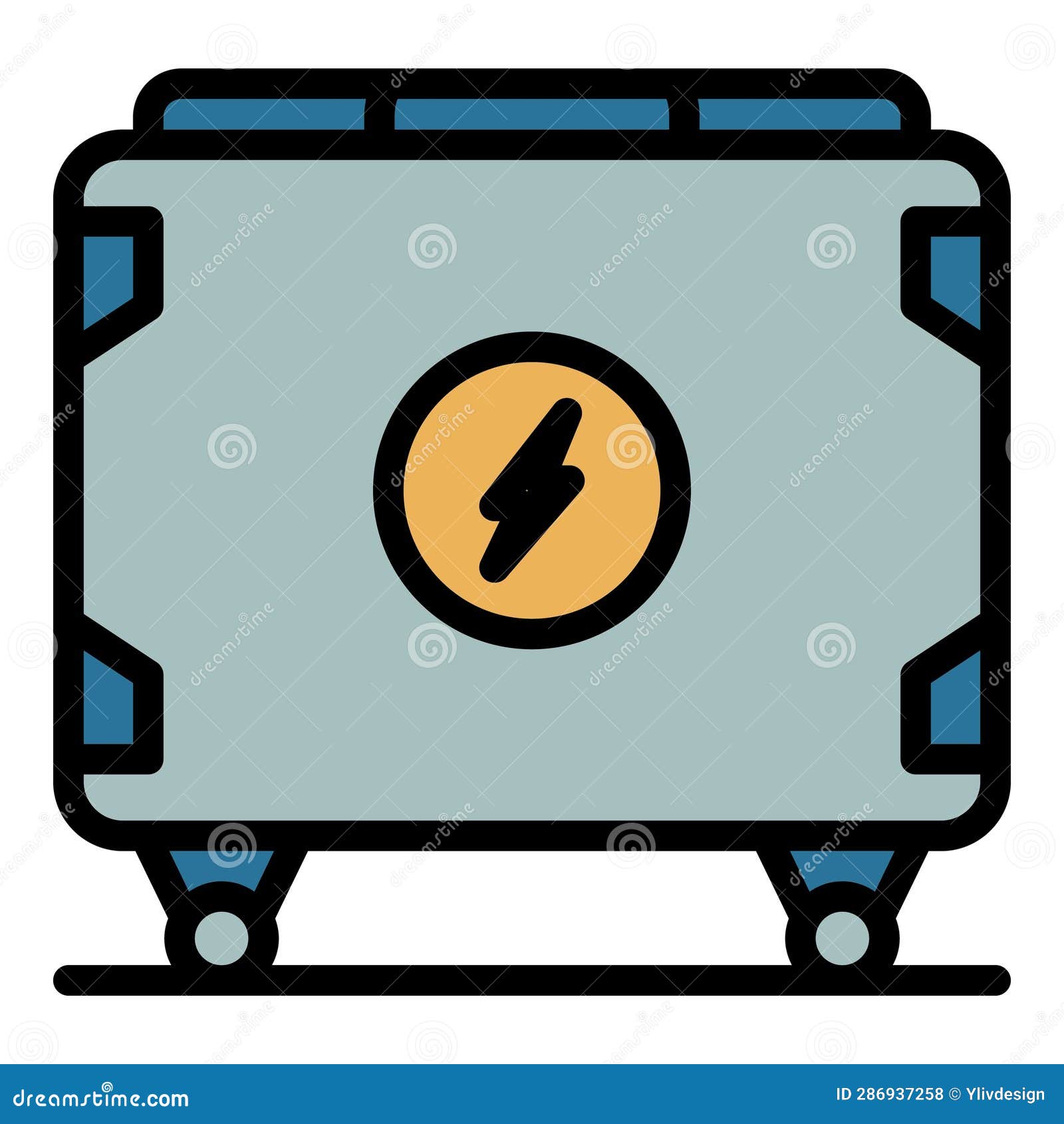 Electric Convector Icon Vector Flat Stock Illustration - Illustration of control, thin: 286937258