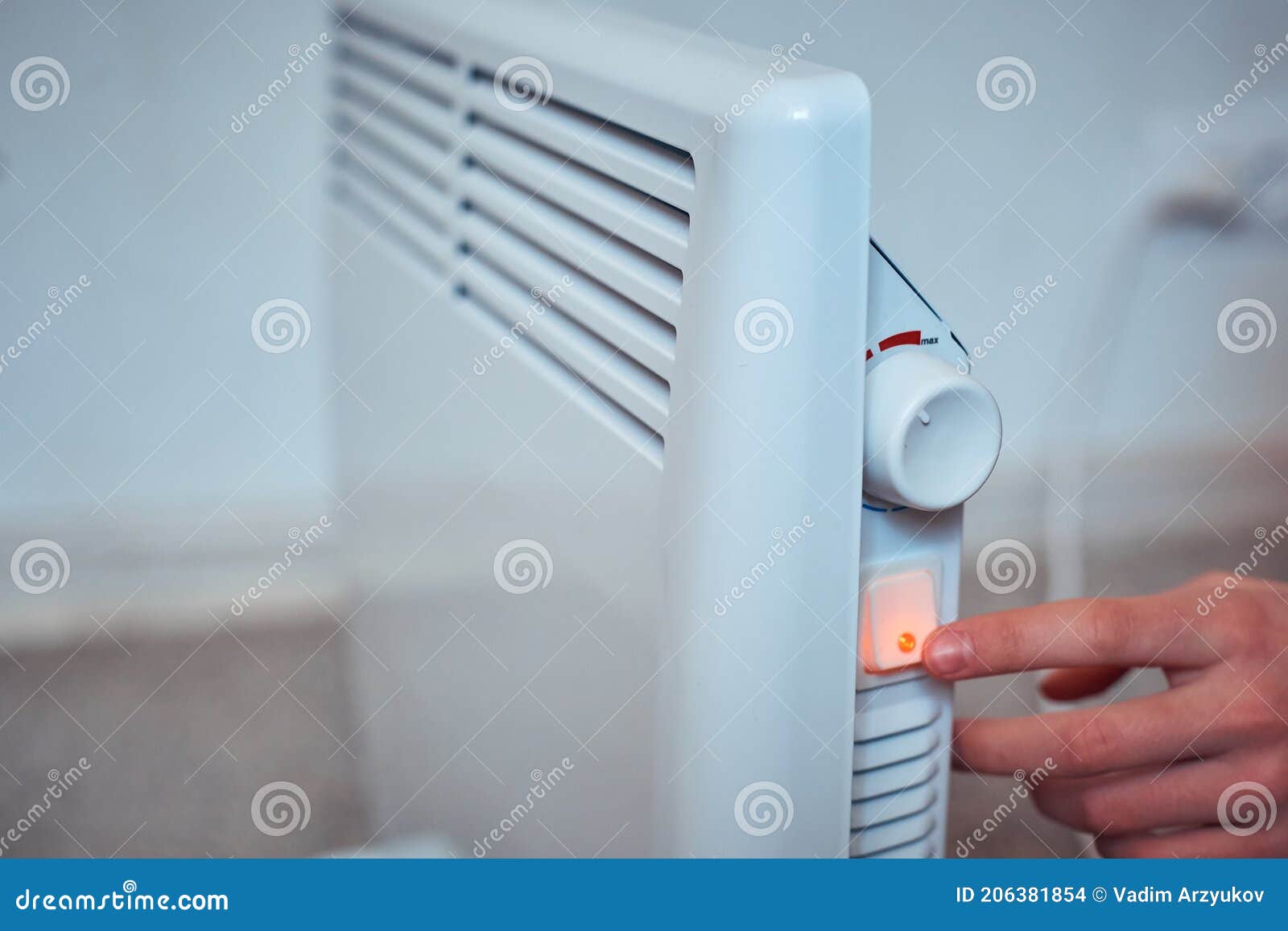 Electric Con, Room Heating Using Electrical Appliances Stock Photo ...