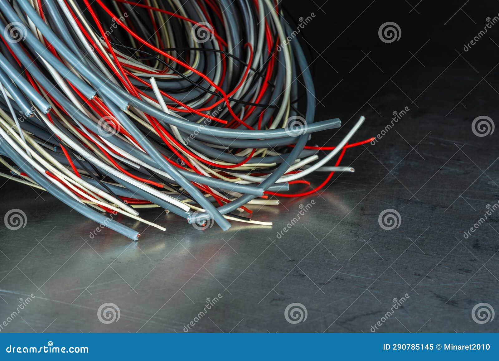 Electric copper cable wire stock image. Image of electricity - 290785145