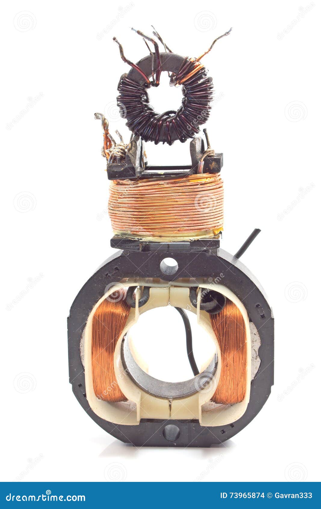 Electric Copper Coil Motors Stock Photo - Image of rotation, generator ...