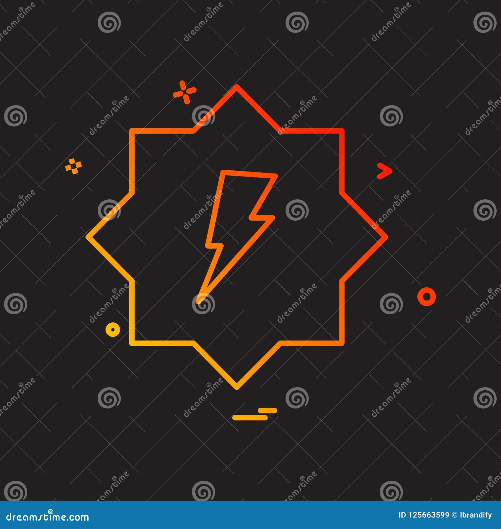 Electric Current Icon Design Vector Stock Vector - Illustration of ...