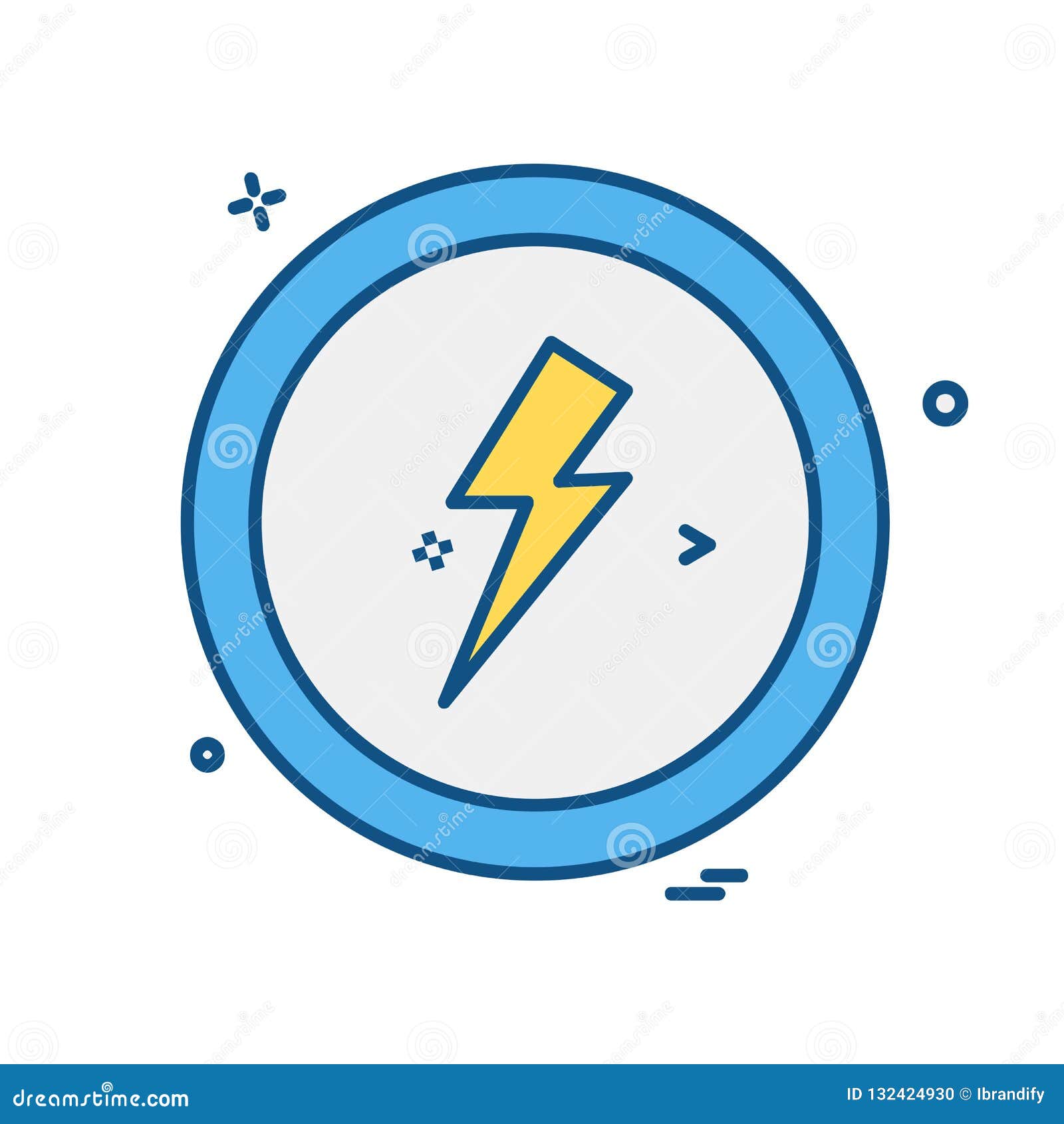 Electric Current Icon Design Vector Stock Vector - Illustration of fast ...
