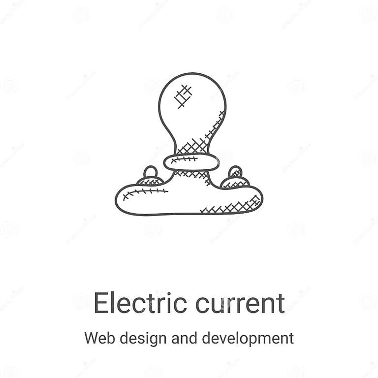 Electric Current Icon Vector from Web Design and Development Collection ...