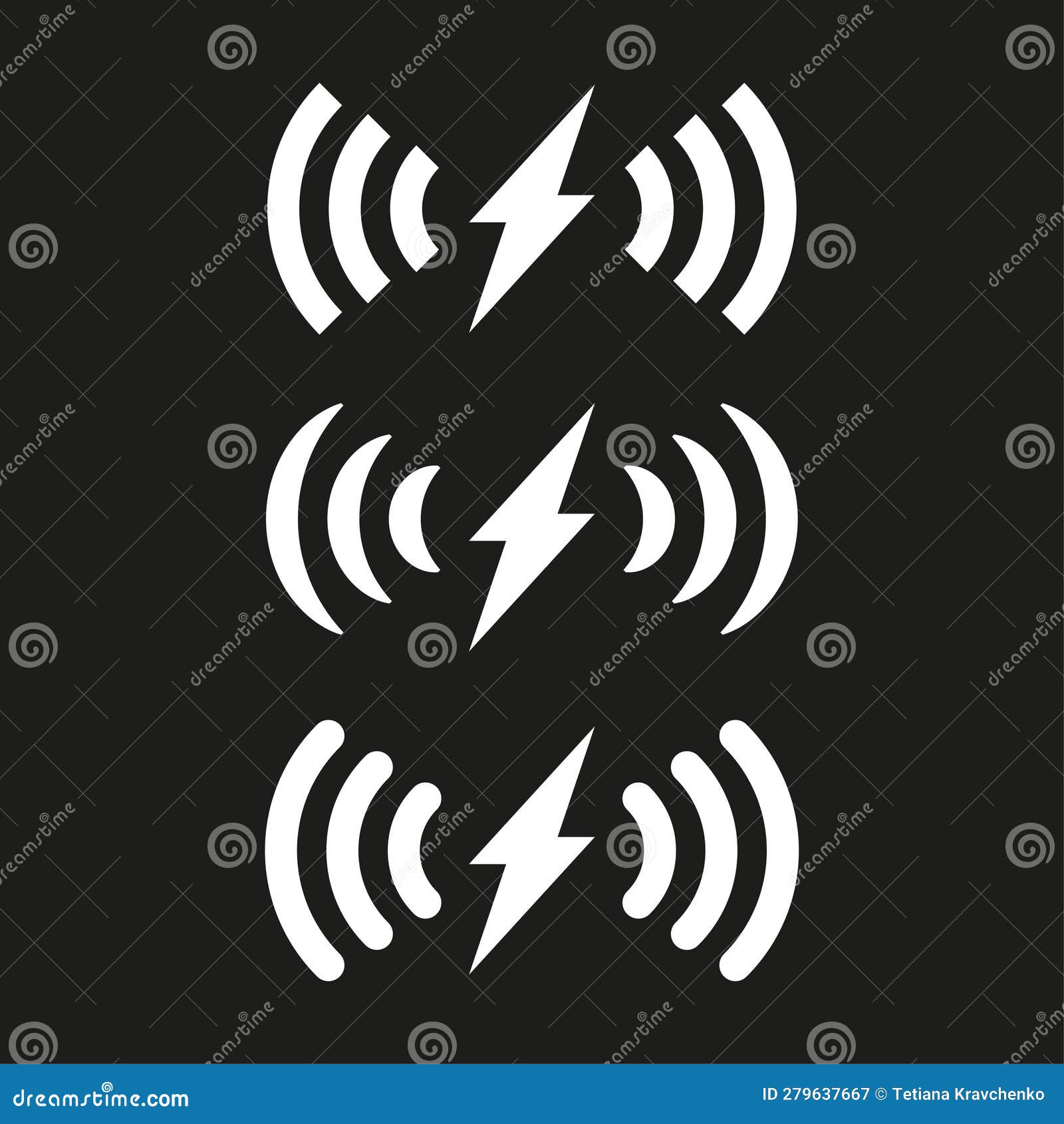 Electric Current Sign, Electric Power Symbol. Vector Illustration Stock ...