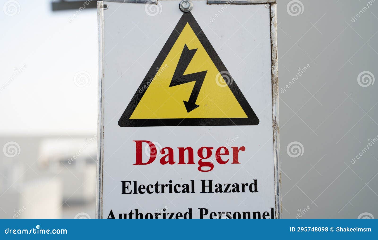Electric danger sign stock photo. Image of icon, hazard - 295748098