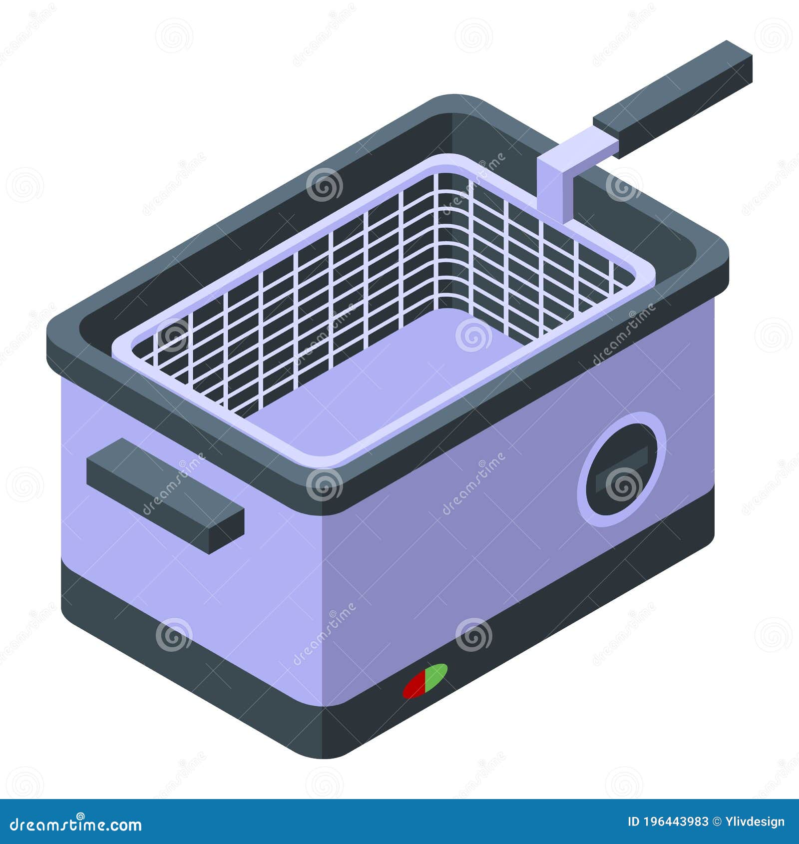 Electric Deep Fryer Icon, Isometric Style Stock Vector - Illustration ...