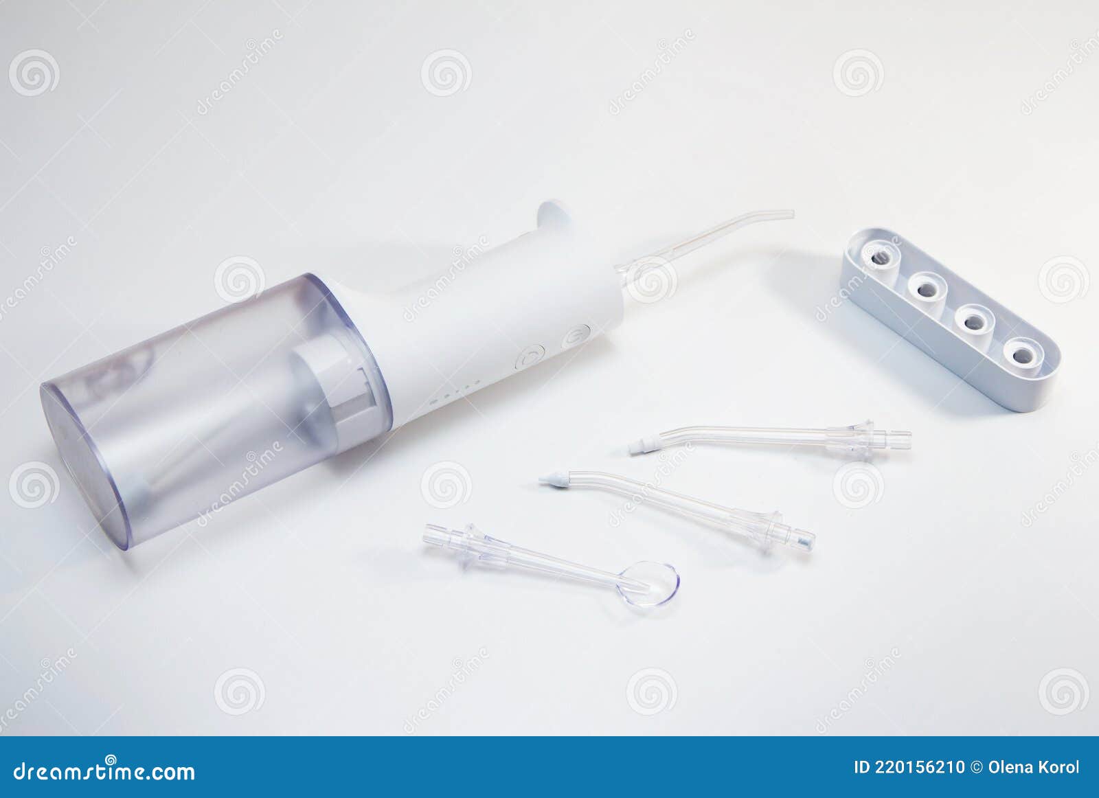 Electric Dental Irrigator with Different Nozzles Stock Photo - Image of ...
