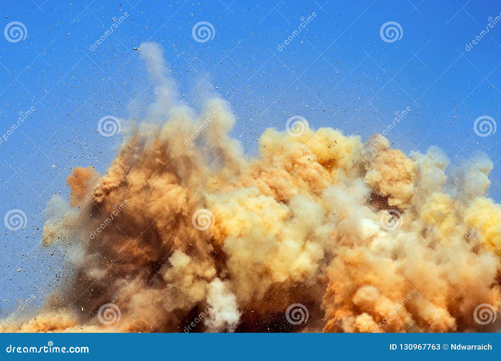 Detonator Blasting on the Construction Site Stock Image - Image of fume ...