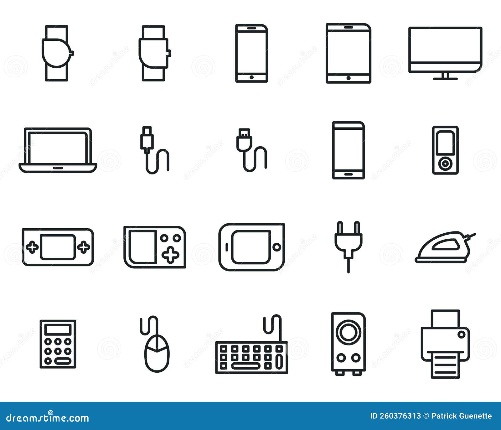 Electric devices, icon stock vector. Illustration of electricity ...